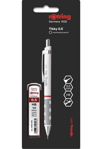 Rotring Tikky 0.5 Uçlu Kalem Seti Beyaz Rotring Tikky 0.5 Uçlu Kalem Seti Beyaz