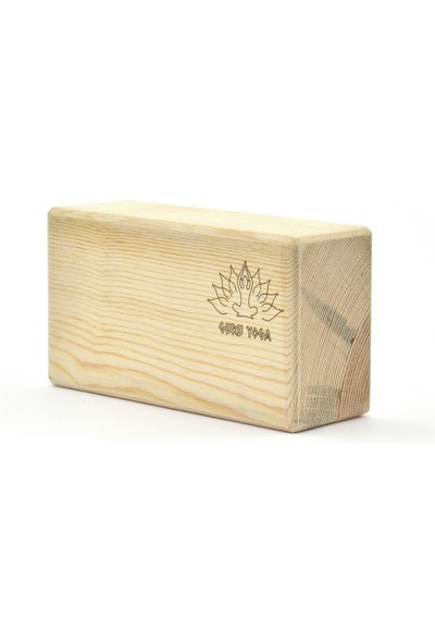 Guru Yoga Ahşap Yoga Bloğu Doğal Çam Blok