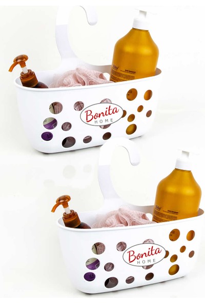 Bonita Home Banyo Sepeti Beyaz 2 Adet