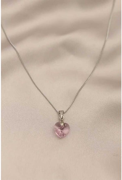 Clariss Gümüş Renk Metal Pembe Minimal Kalp Detay Kadın Kolye Clariss Gümüş Renk Metal Pembe Minimal Kalp Detay Kadın Kolye