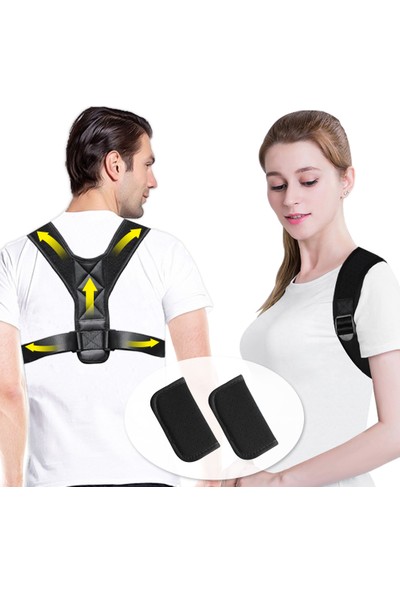 Ankaflex Kambur Önleyici Omuz Dik Durus Korsesi Unisex Siya Ankaflex Kambur Önleyici Omuz Dik Durus Korsesi Unisex Siya