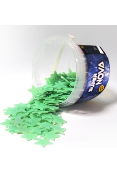 Fosforlu Duvar Sticker Mini Yıldız 150 Adet