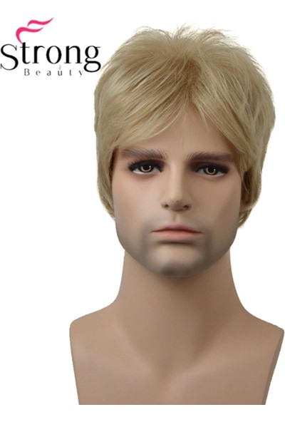 Charge Strongbeauty Sarışın Kısa Kıvırcık, Düz Erkek Peruk #15BT613 Charge Strongbeauty Sarışın Kısa Kıvırcık, Düz Erkek Peruk #15BT613