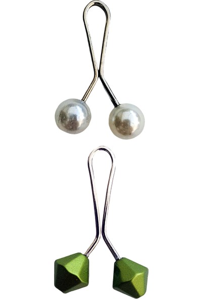 MrtNlu 2 Adet Tesettür Eşarp ve Şal Klipsi Set 9