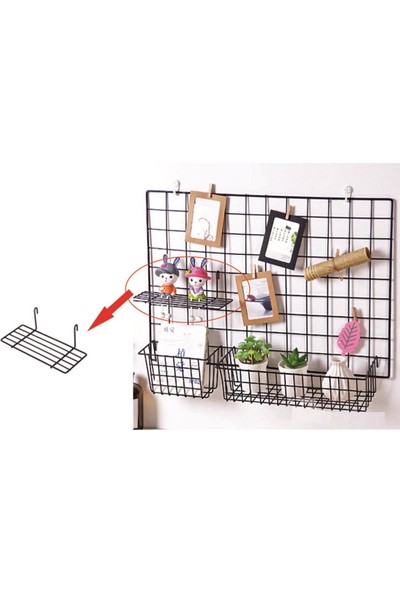 Olgun Home Dekoratif Tel Pano Aksesuarı Raf