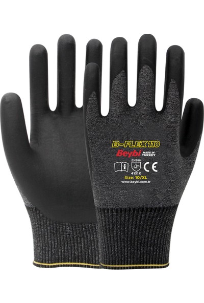 Beybi B-FLEX110 Likralı Nitril Eldiven-No:10-12'li Paket