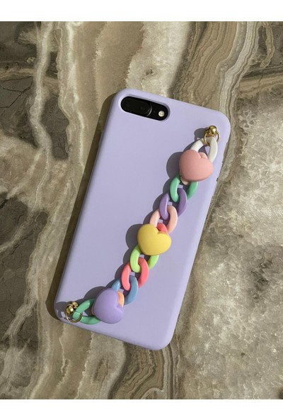 Kett Store Apple iPhone 7-8 Plus Zincirli Lila Telefon Kılıfı Kett Store Apple iPhone 7-8 Plus Zincirli Lila Telefon Kılıfı
