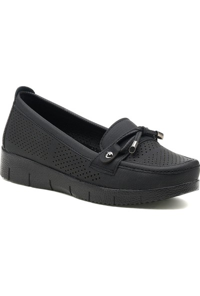 Polaris 161660.Z2FX Siyah Kadın Loafer Ayakkabı