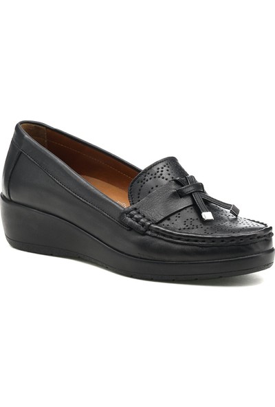 Polaris 5 Nokta 103676.Z2FX Siyah Kadın Loafer Ayakkabı