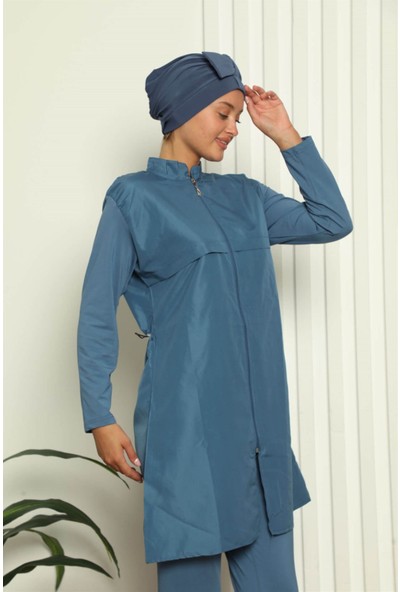 Akbeniz Tam Tesettür Pantolonlu Mayo 31034