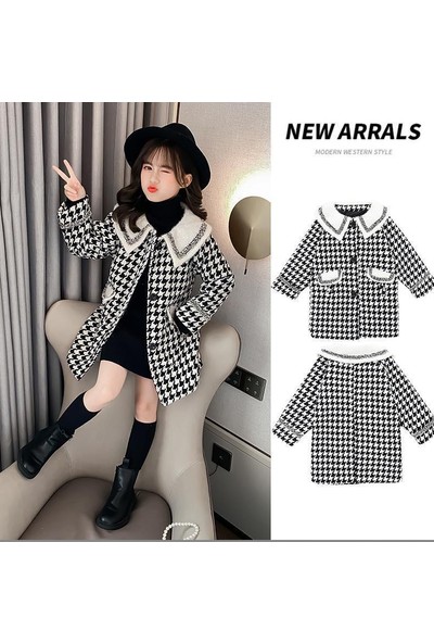 Incendio Kız Çocuk Kore Tarzı Kalın Yün Palto (Yurt Dışından)