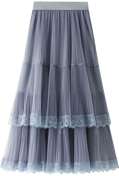 Gogoo Yeni Örgü Pasta Etek Sonbahar ve Kış Etek Kadın Yüksek Bel Orta Uzunlukta Pileli Etek Çok Peri Etek-Mavi (Yurt Dışından) Gogoo Yeni Örgü Pasta Etek Sonbahar ve Kış Etek Kadın Yüksek Bel Orta Uzunlukta Pileli Etek Çok Peri Etek-Mavi (Yurt Dışından)