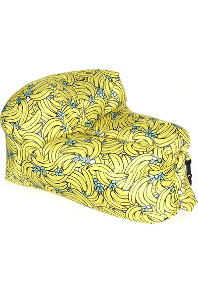 Real Me Kamp Için Desenli Şişme Koltuk - Sarı (Yurt Dışından)