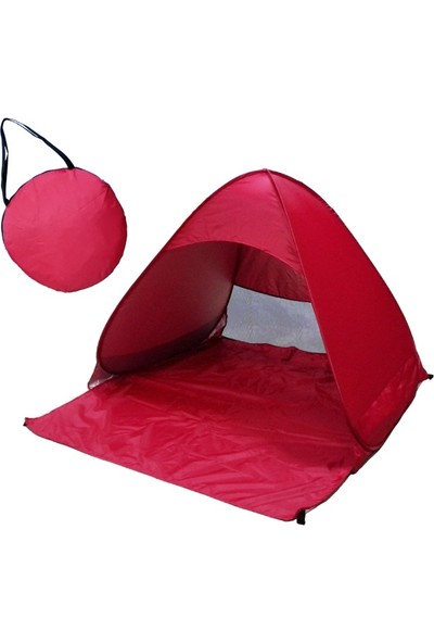 Real Me 150X165X110CM Katlanabilir Güneşlikli Plaj Çadırı - Kırmızı (Yurt Dışından)