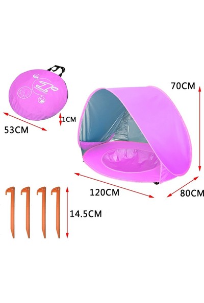 Real Me Bebekler Için Güneşlikli Su Geçirmez Plaj Çadırı - Pembe (Yurt Dışından) Real Me Bebekler Için Güneşlikli Su Geçirmez Plaj Çadırı - Pembe (Yurt Dışından)