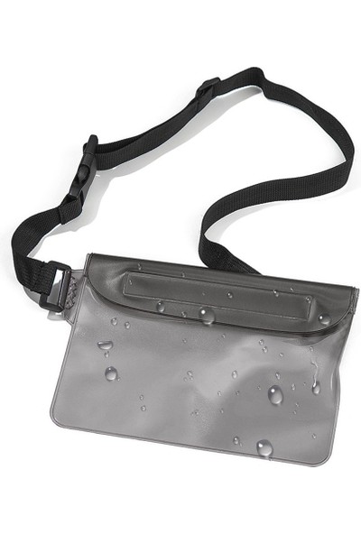 Real Me Su Geçirmez Ayarlanabilir Kayışlı Telefon Saklama Bel Çantası - Siyah (Yurt Dışından)