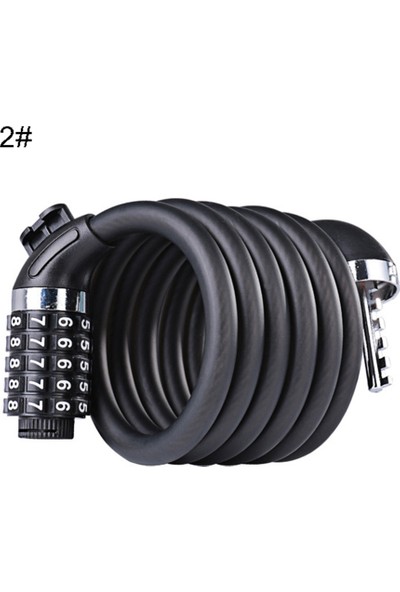 Farfi Tuojihan Wheel Up Anti-Hırsızlık 5 Haneli Kombinasyon Şifre / Anahtar Çelik Tel Bisiklet Bisiklet Kilidi