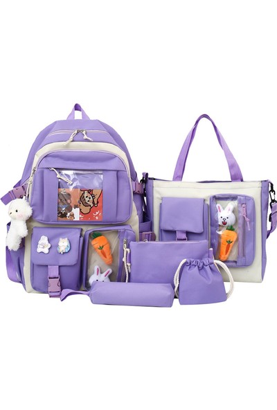 Yuandong 4'lü Büyük Kapasiteli Okul Çantası Seti