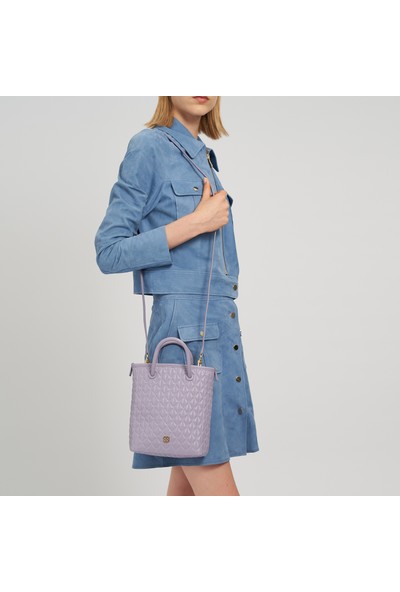Mor Amelia Kadın Deri Omuz Askılı Çanta