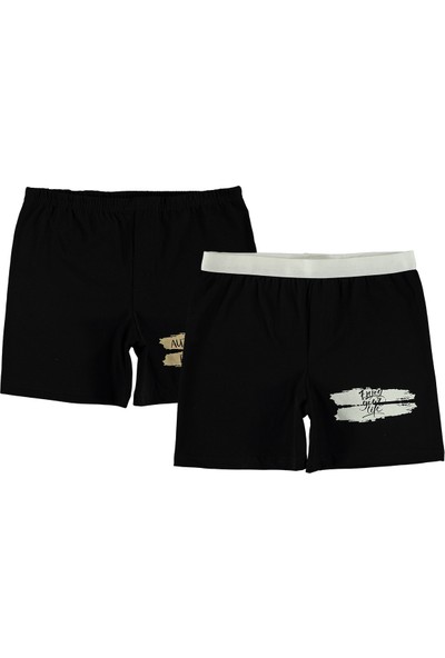 Civil Boys Erkek Çocuk 2'li Boxer Set 10-16 Yaş Siyah