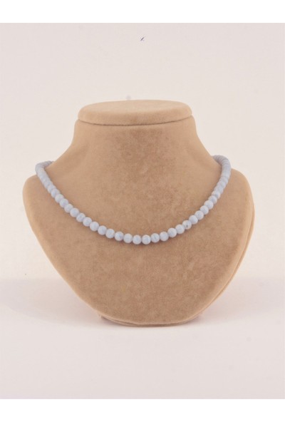 Osmanlı Doğal Taş Kalsedon 6 mm Kolye (Düğümsüz) Osmanlı Doğal Taş Kalsedon 6 mm Kolye (Düğümsüz)