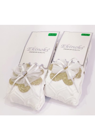 Ekinoks Sock Kabartma 3 Fiyonklu Kız Cocuk Külotlu Çorap