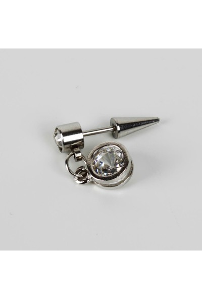 Afillix Concept Kt-Gümüş Renk Taşlı Cerrahi Çelik Piercing