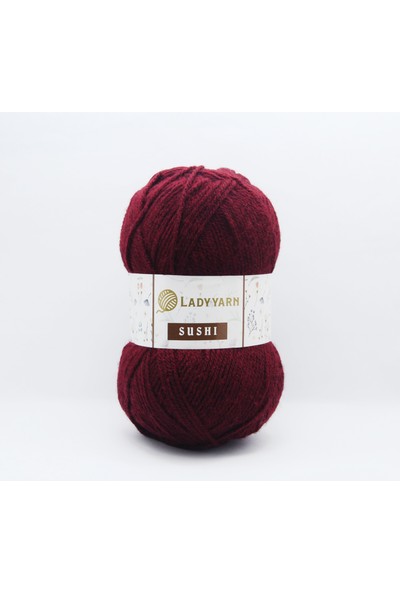 Lady Yarn Ladyyarn Sushi 006 Bordo 100 Gr.