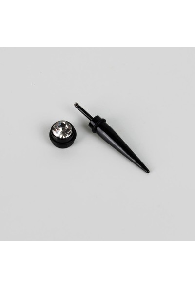 Afillix Concept Kt-Siyah Çivi Model Taşlı Tek Piercing