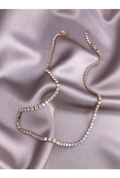 Quella Taki Çelik Zirkon Taşlı Rose Su Yolu