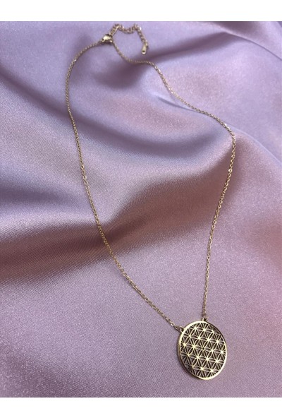 Quella Taki Çelik Yaşam Çiçeği Gold Kolye Quella Taki Çelik Yaşam Çiçeği Gold Kolye