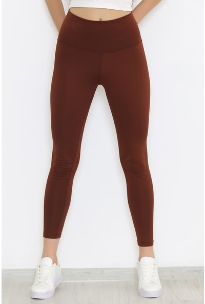 Aygi Toparlayıcı Yüksek Bel Tayt Açıkkahve