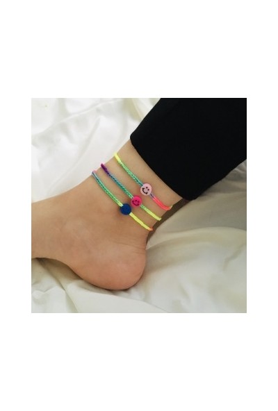 Pearl Beads Renkli Ip Emoje Halhal