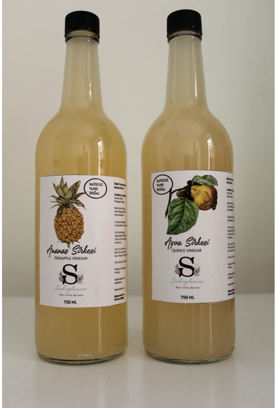 Ananas Sirkesi 750 ml + Ayva Sirkesi 750 ml Ananas Sirkesi 750 ml + Ayva Sirkesi 750 ml
