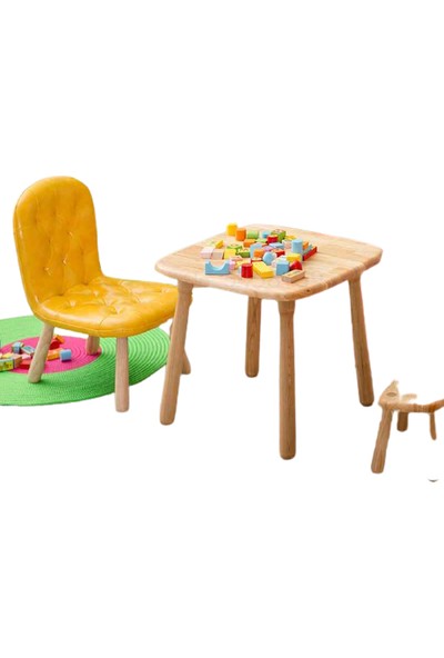 Charge Arkalıklı Çocuk Ahşap Sandalyesi