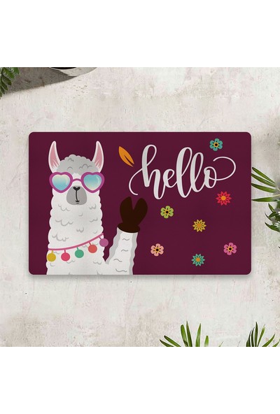 Vagonik Lama Dijital Baskılı 50X70CM Dekoratif Çok Amaçlı Iç ve Dış Kapı Paspası