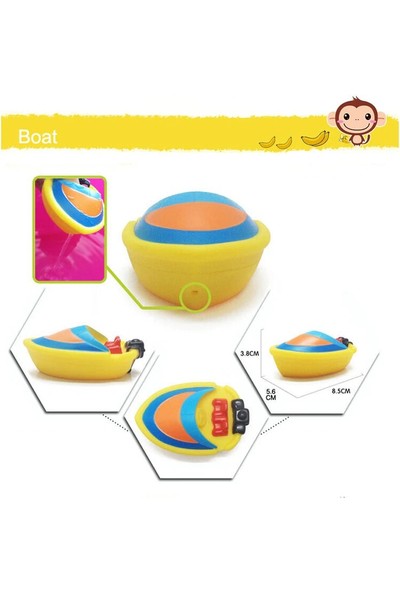 Charge 8 Adet Kauçuk Banyo Oyuncakları