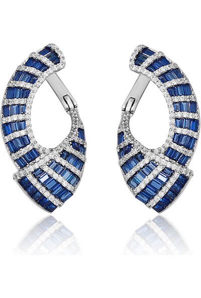 Apelda Mavi Midye Küpe