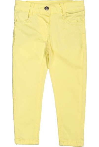 Çizgi Kids Kız Çocuk Dar Paça Spor Kesim Sarı Pantolon