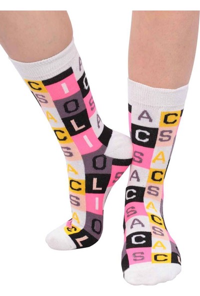 Simisso Harf Baskılı Çorap