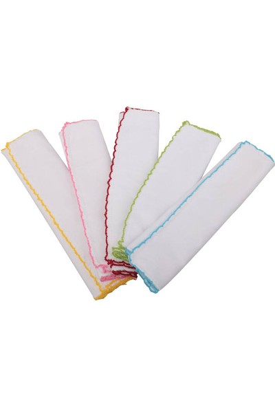 Simisso Bebek Ağız Mendili 5'li Beyaz Simisso Bebek Ağız Mendili 5'li Beyaz