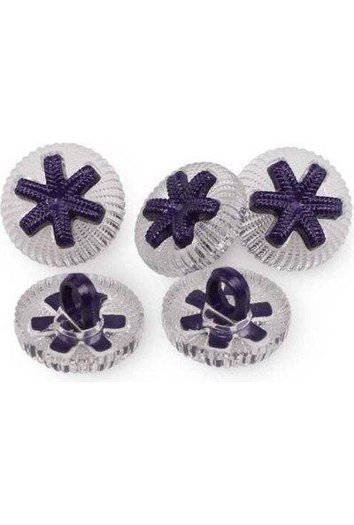 Simisso Yıldız Figürlü Düğme 5 Adet Lacivert