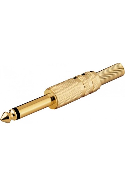Polaxtor Gitar Jack 6.3mm Mono Gold Metal DY-1061G Polaxtor Gitar Jack 6.3mm Mono Gold Metal DY-1061G