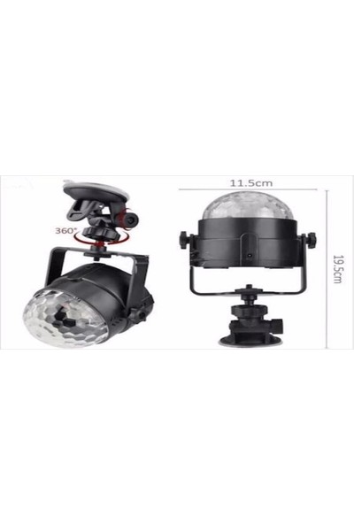 Eraks Uzaktan Kumandalı Sese Duyarlı USB Girişli Disko Topu