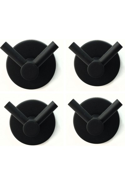 Evotel Alize 2 Kancalı Askılık Mat Siyah 4 Adet Evotel Alize 2 Kancalı Askılık Mat Siyah 4 Adet