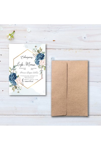 Yaşam Baskı Kraft Zarflı Davetiye (Düğün - Nişan - Nikah - Kına) Yaşam Baskı Kraft Zarflı Davetiye (Düğün - Nişan - Nikah - Kına)