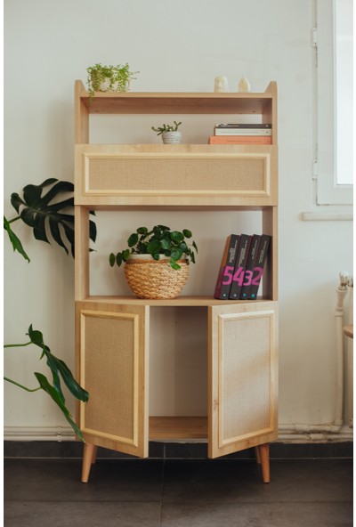 Jüt Kumaş Kapaklı Lola Çok Amaçlı Dolap