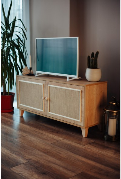 Mars Fabrika Jüt Kumaşlı Iskandinav Tv Sehpası
