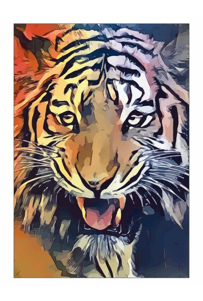 Duvar Dekor Kaplan Desenli Bulaşık Makinesi Sticker 067