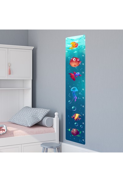Carettart Denizde Yaşam-1 Boy Ölçer Sticker